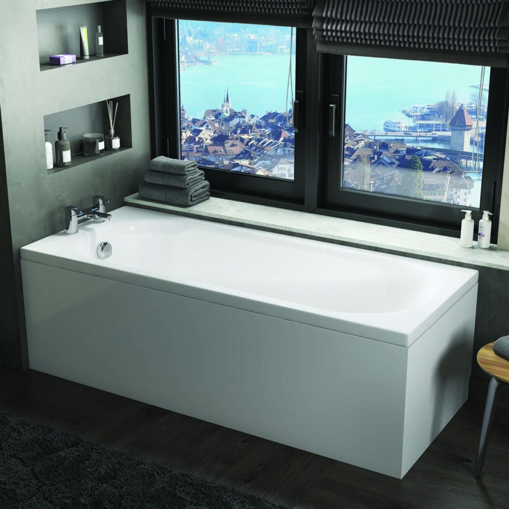 L Shape Bath Screen | Scudo Bathrooms