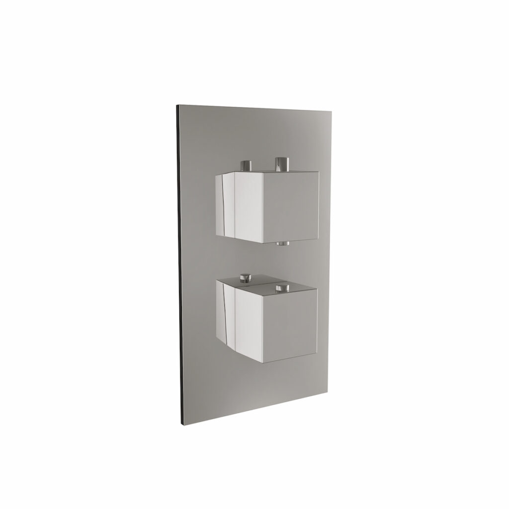 Black Dual Handle, 1 Outlet Concealed Valve | Scudo Bathrooms