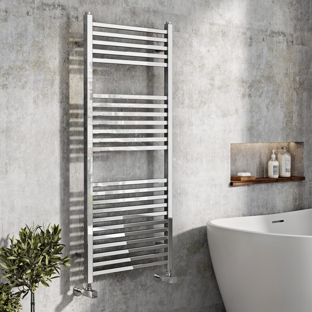 Designer Chrome Towel Rail 500 X 800 | Scudo Bathrooms