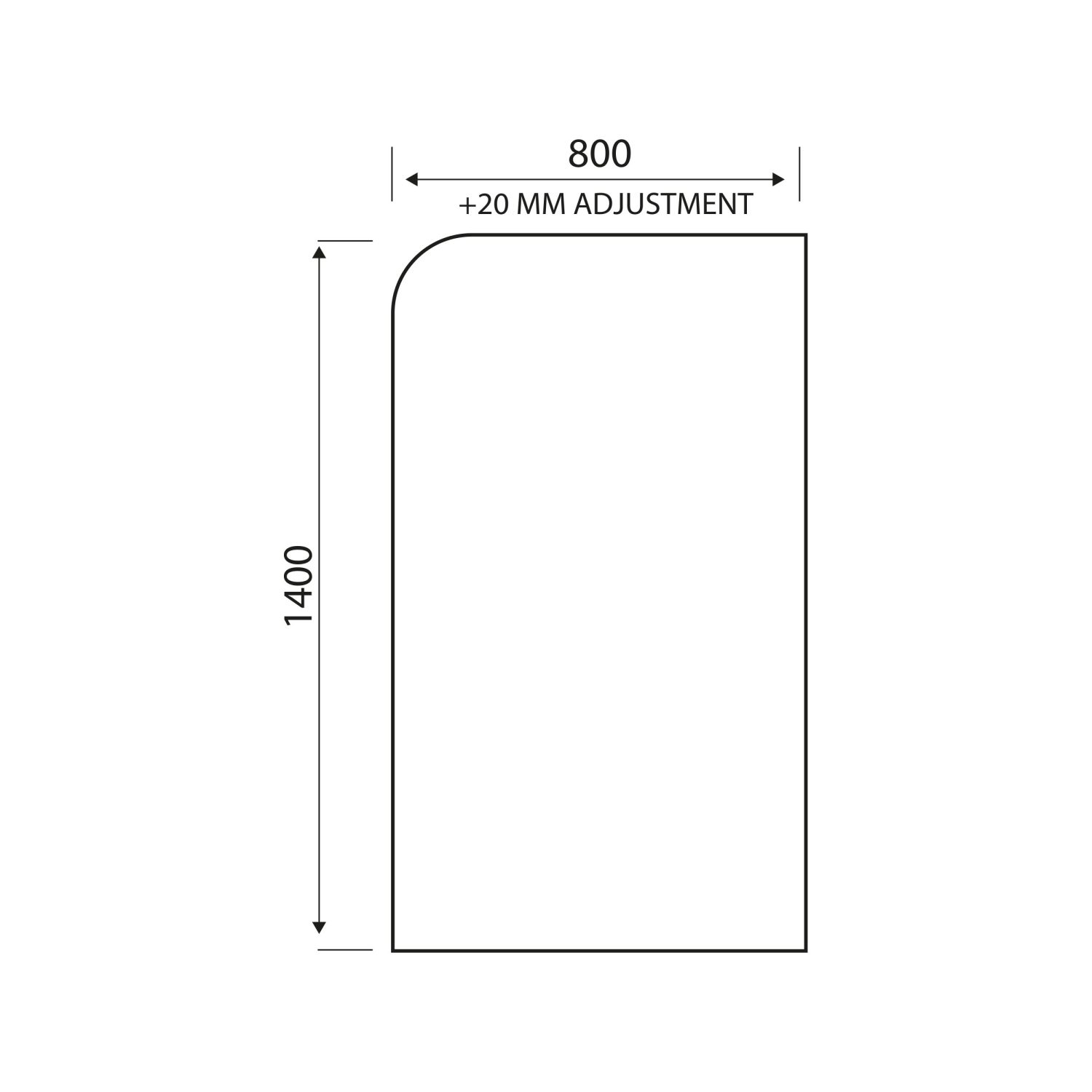 S6 Radius Edge Bath Screen | Scudo Bathrooms