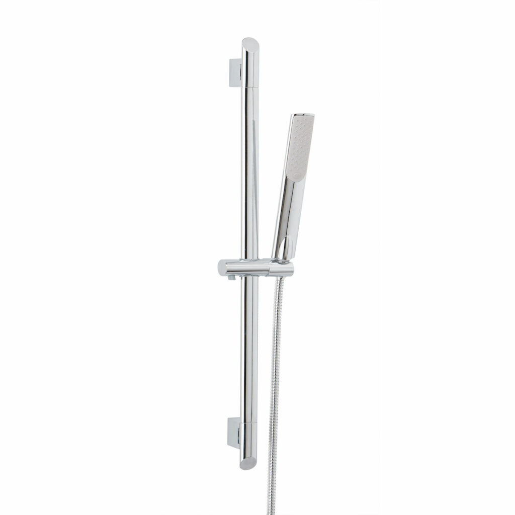 Core Chrome Round Rigid Riser Shower | Scudo Bathrooms