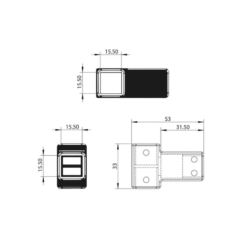 Support Arm Joining Piece | Scudo Bathrooms