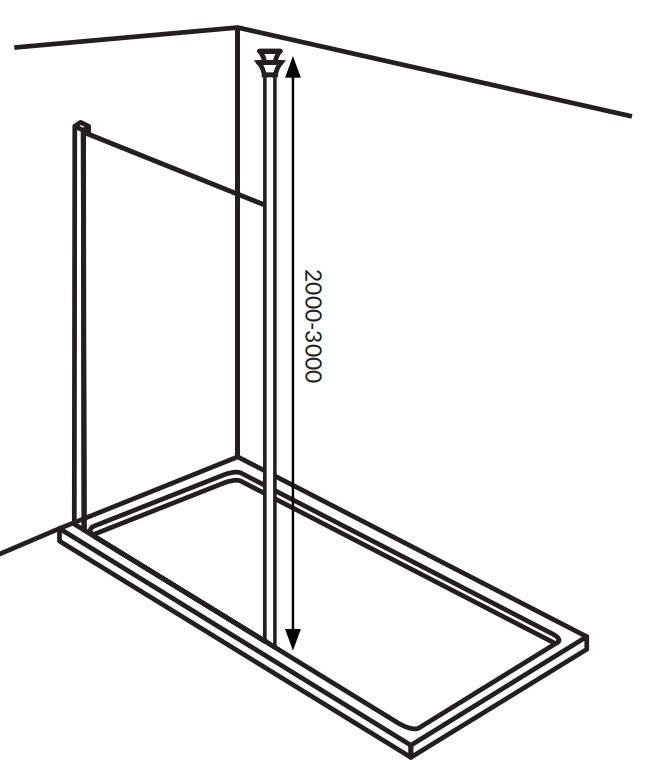 Floor to Ceiling Support Arm | Scudo Bathrooms