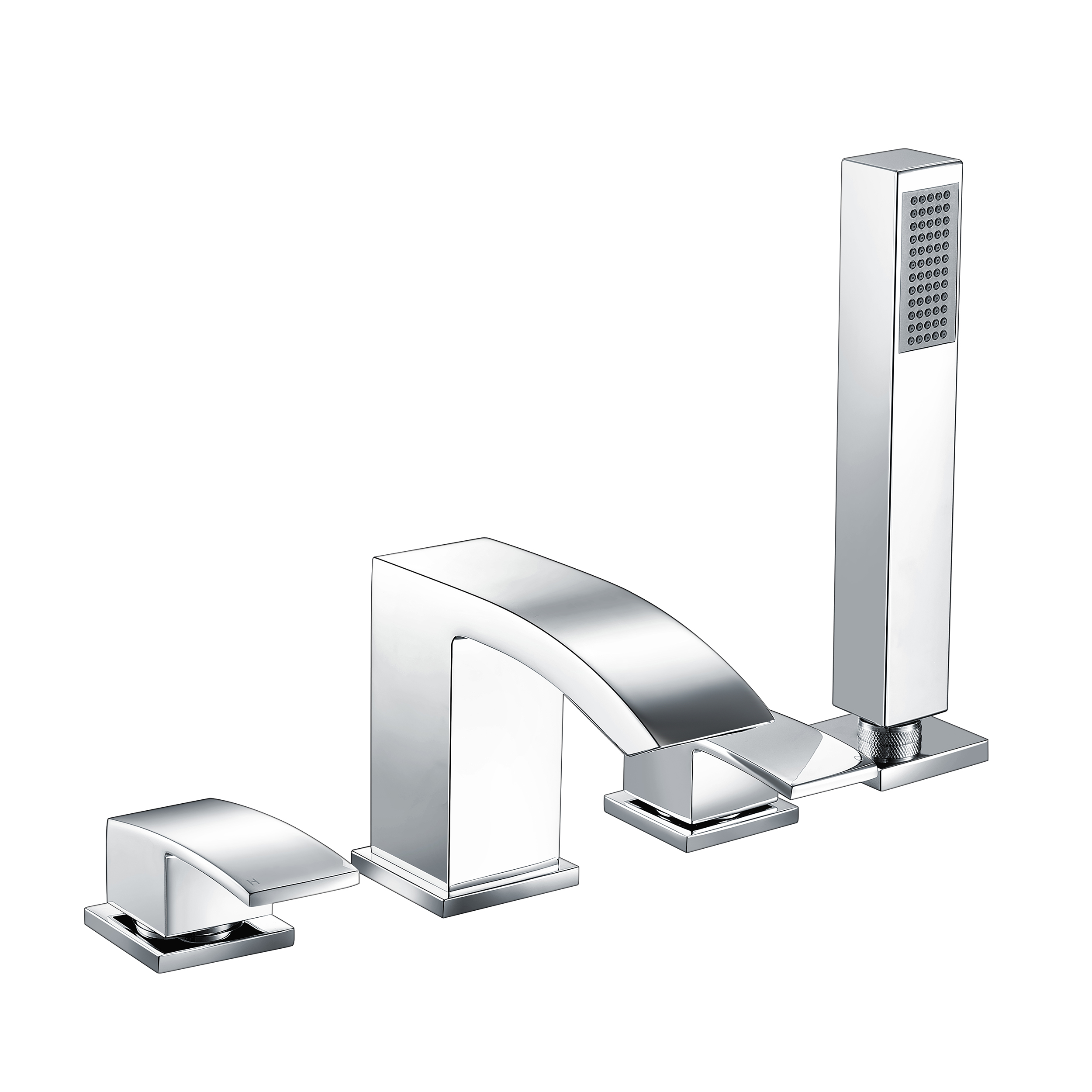 Descent 4 Hole Deck Mounted Bath Shower Mixer with Diverter | Scudo ...
