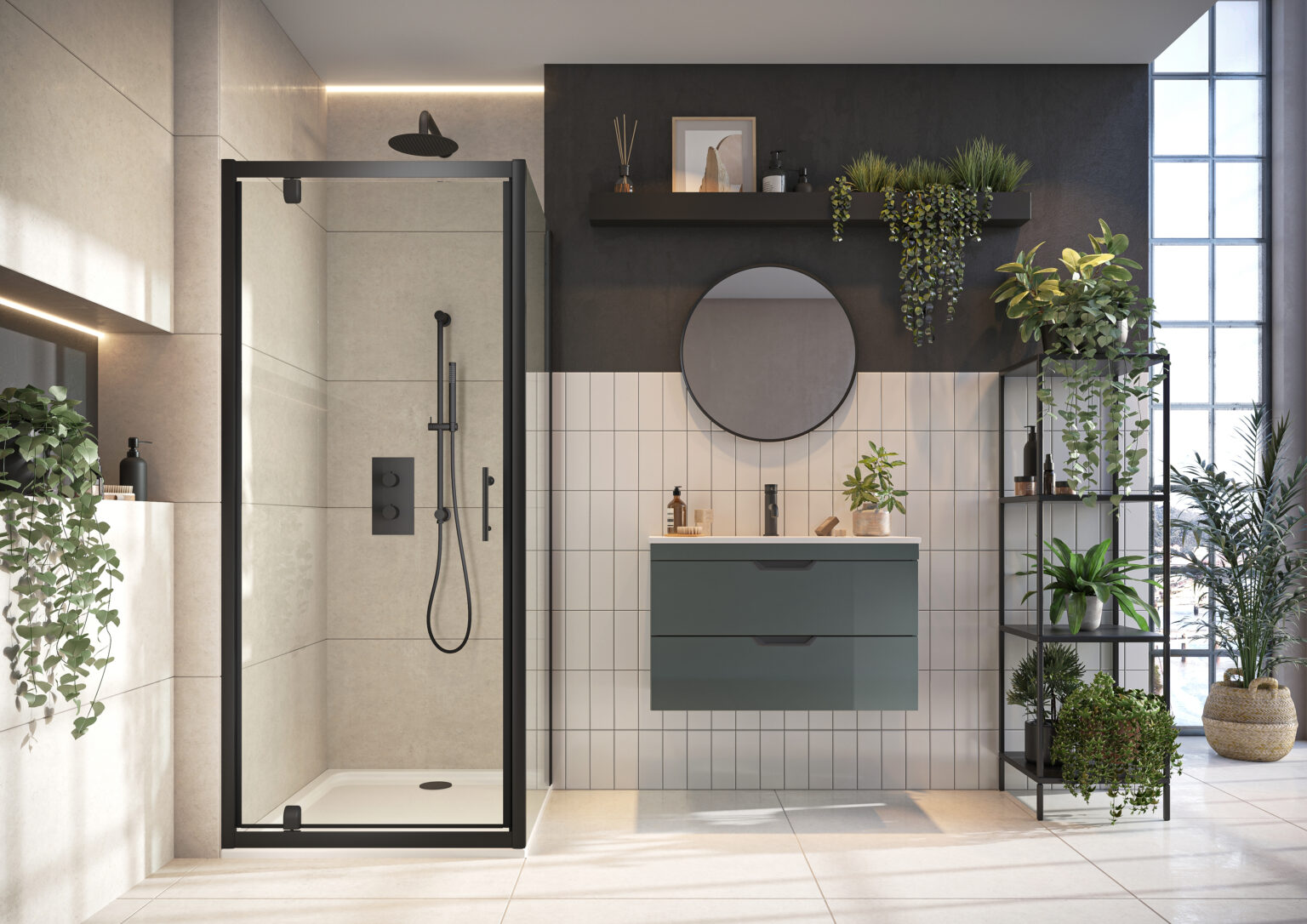 S6 Black Side Panel 800 | Scudo Bathrooms