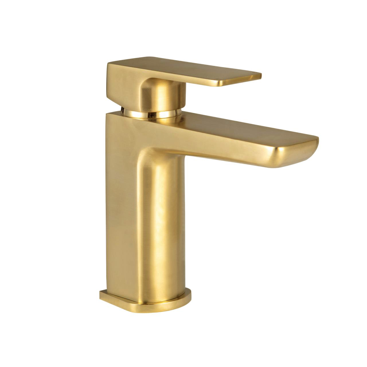 Muro Brushed Brass Basin Mono Mixer | Scudo Bathrooms
