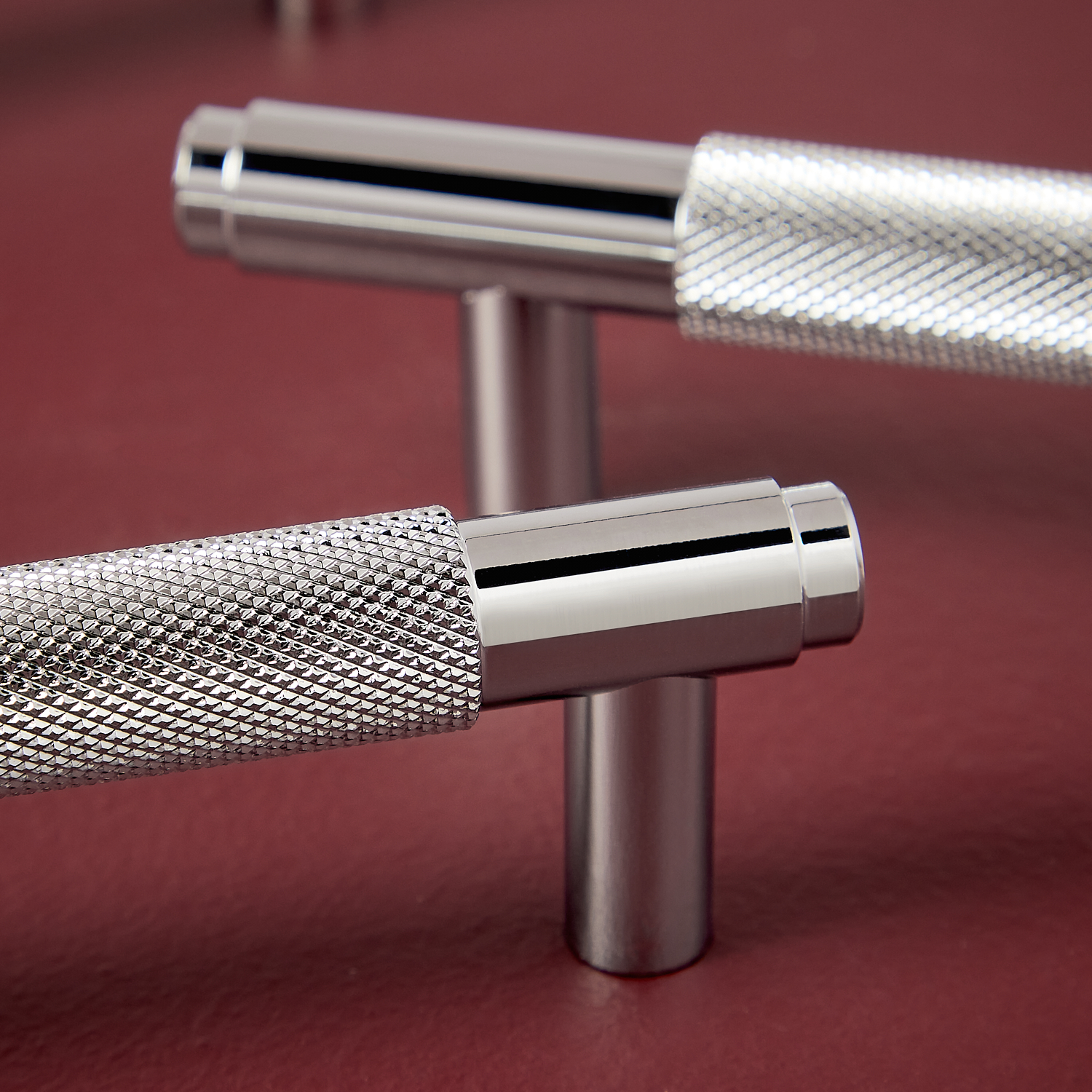 Knurled 250mm Handle - Chrome