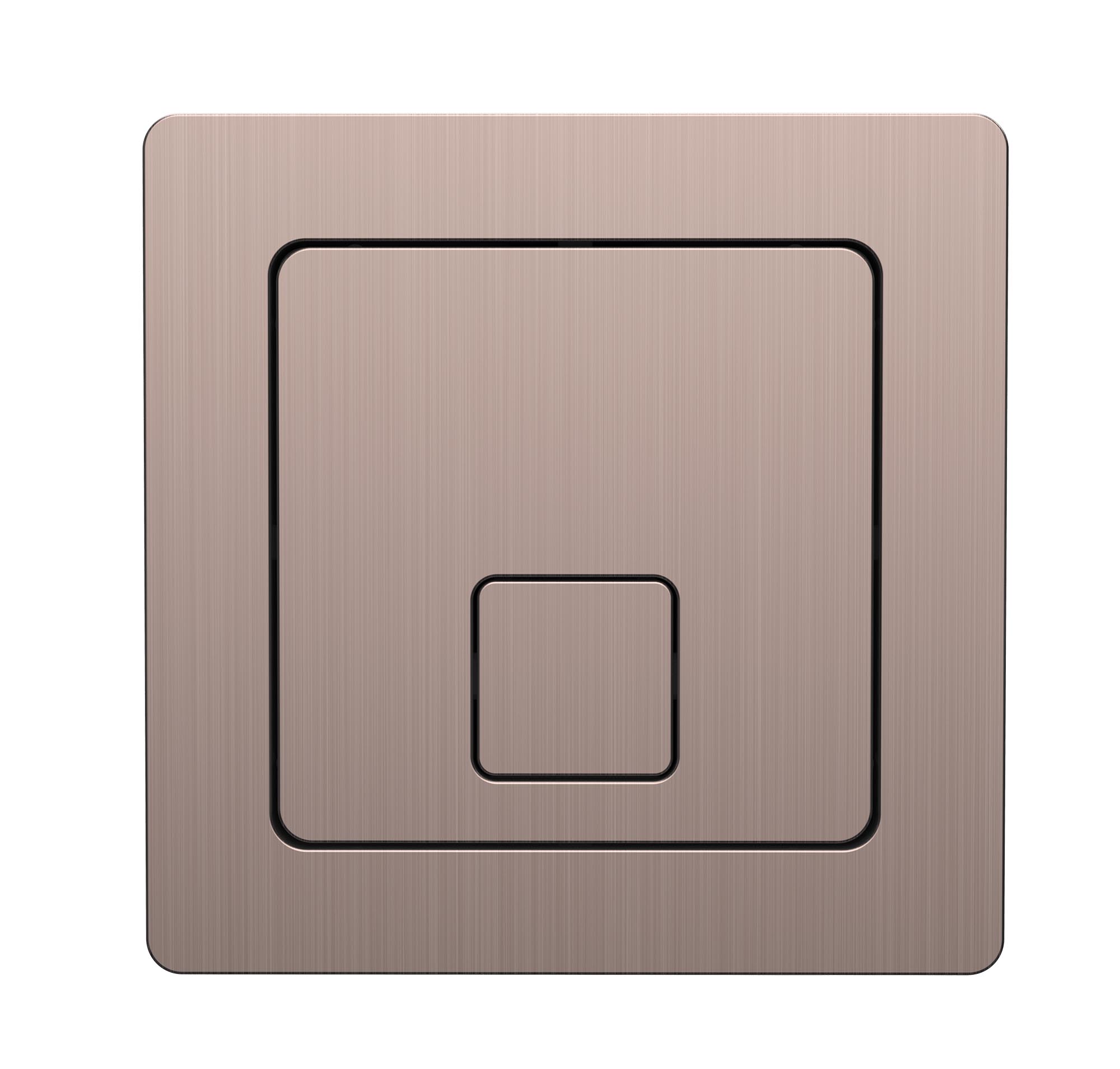 Square Brushed Bronze Dual Flush Button – Stylish & Water-Saving