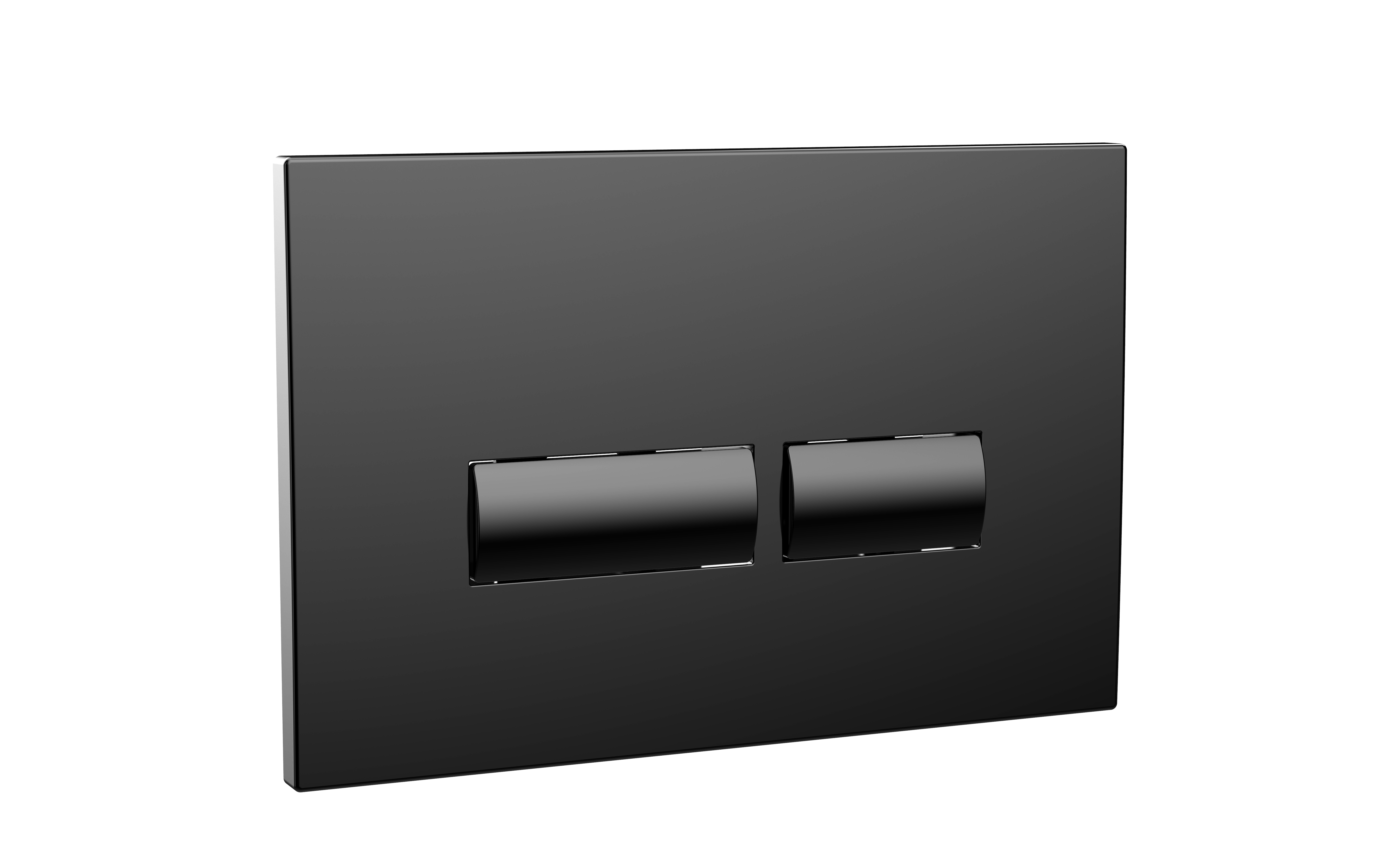 Square Black Dual Flush Button | Scudo Bathrooms