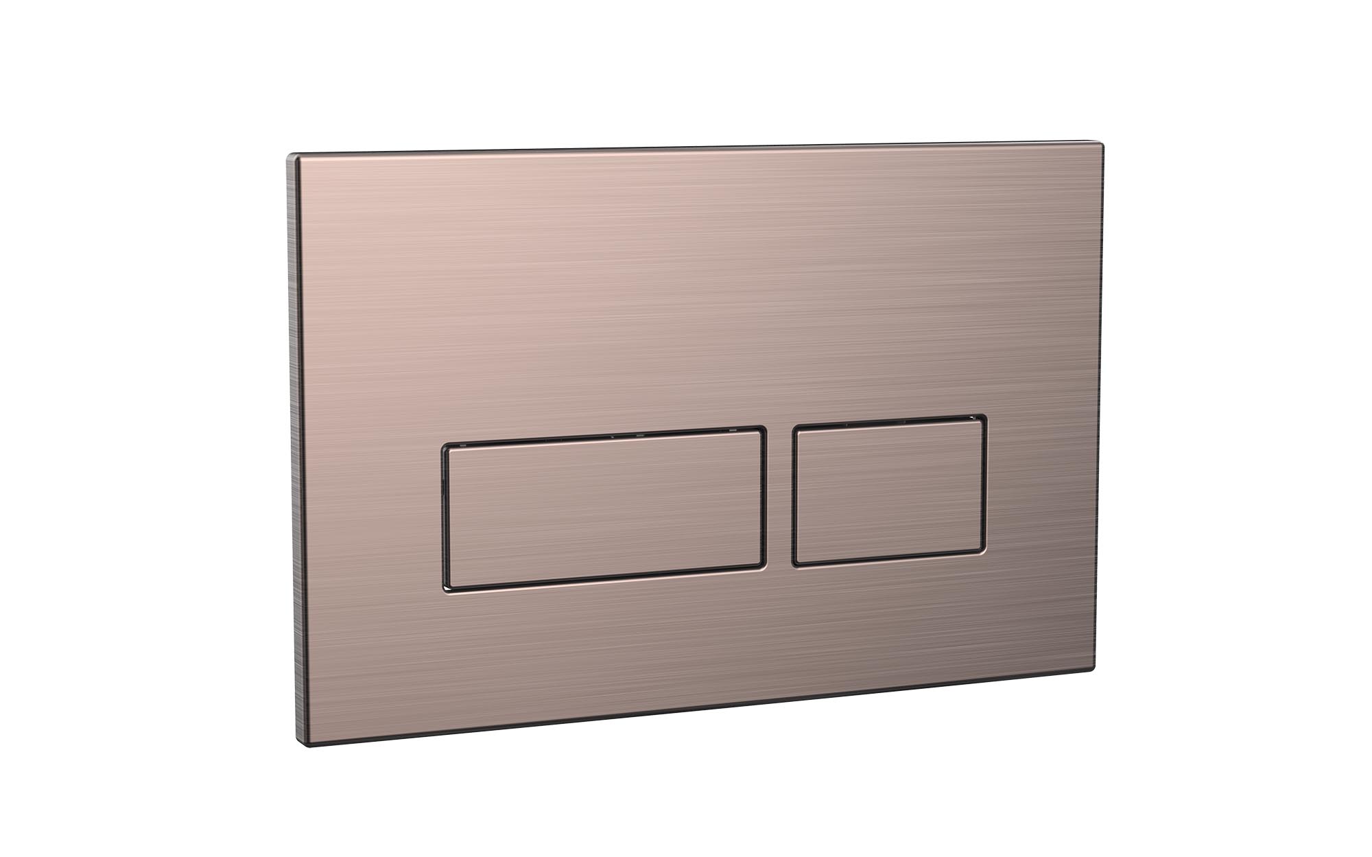 Square Brushed Bronze Dual Flush Button | Scudo Bathrooms