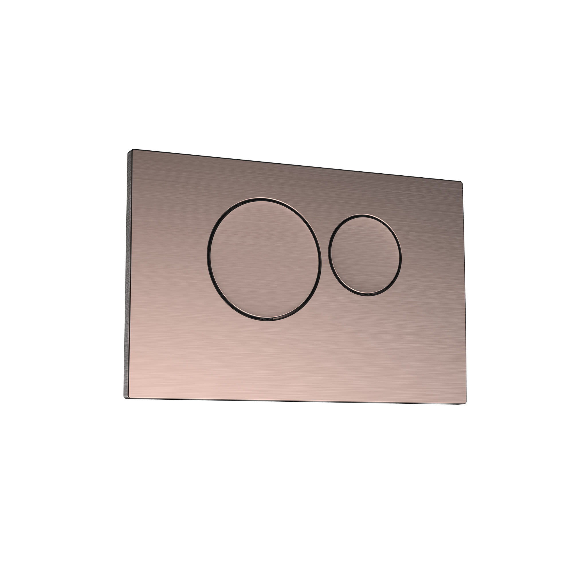Round Brushed Bronze Dual Flush Button | Scudo Bathrooms