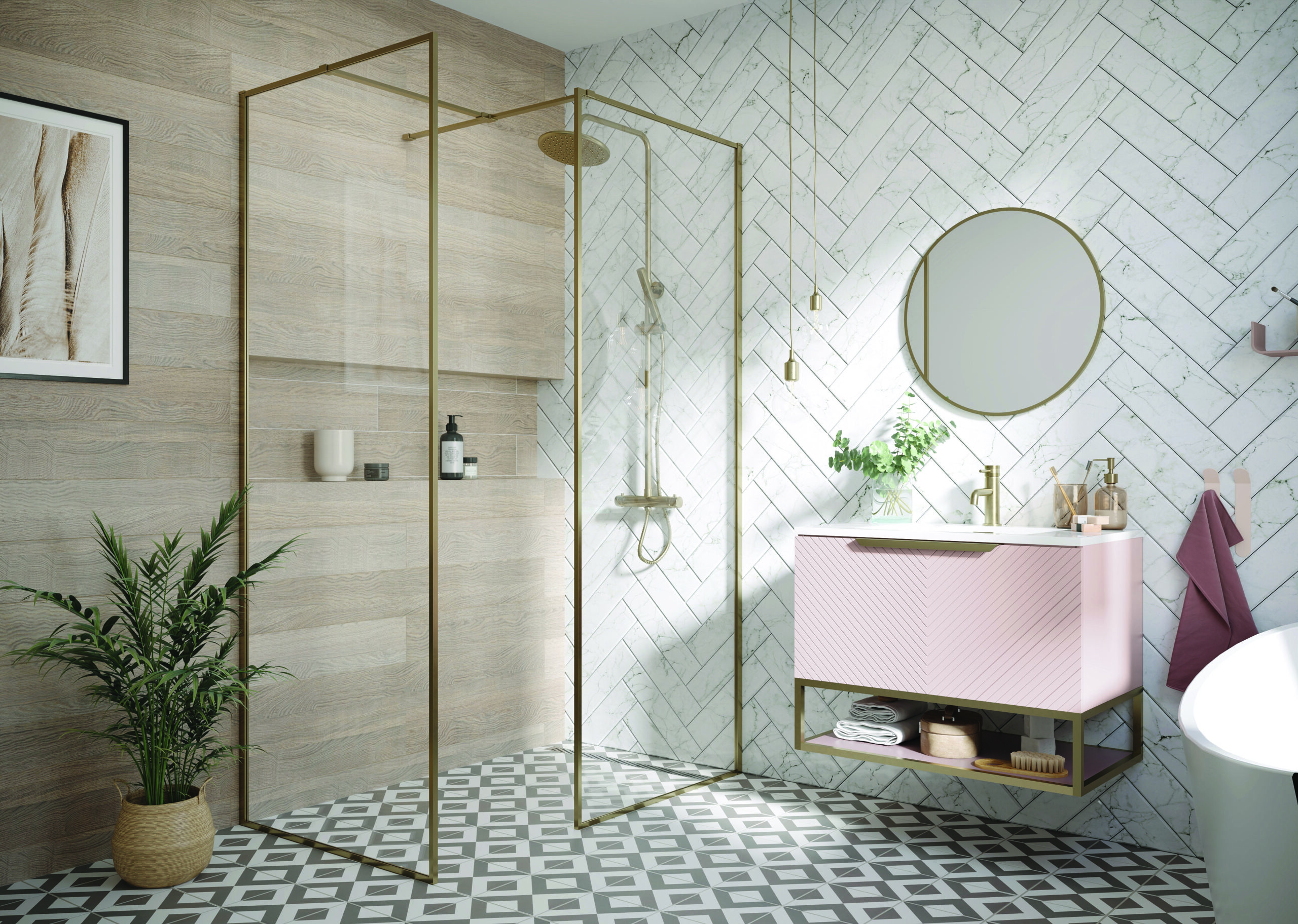 Minos Framed Glass Panel 1100 | Scudo Bathrooms